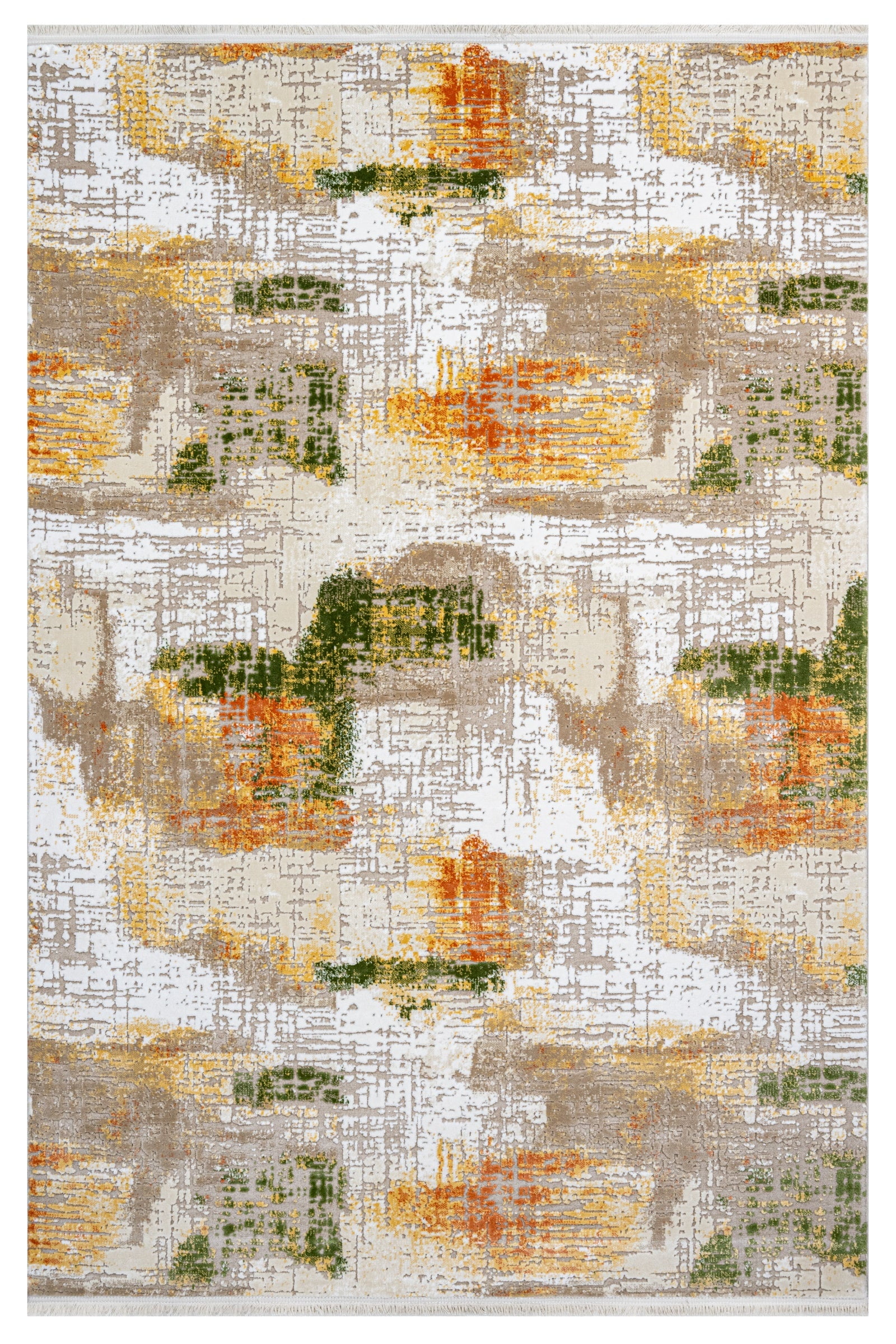 Amira Orange Abstract Knitwear Acrylic Area Rugs for Living Room ...