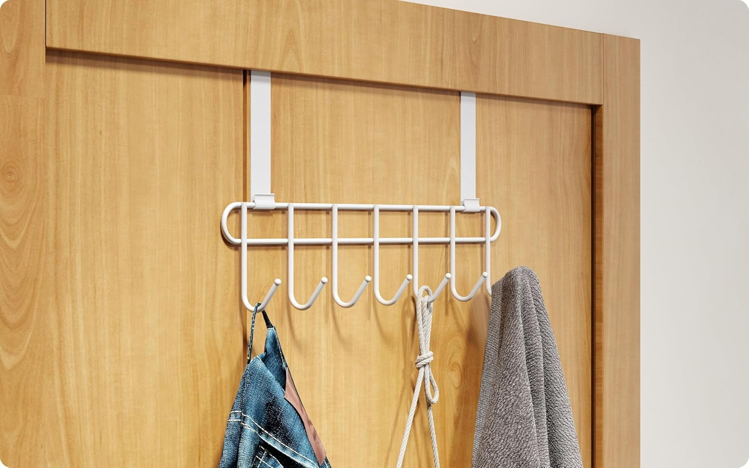 Amiraj MultiAlloy Steel OverTheDoor Hook Hanger Rack No Drilling ...