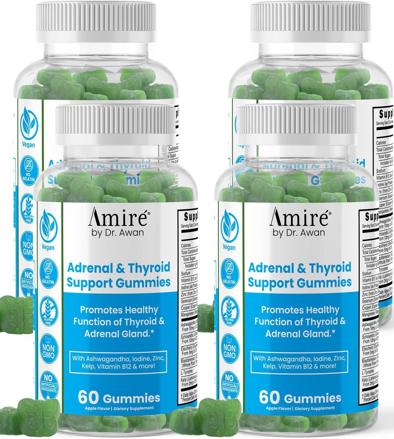 Amire by Dr. Awan Thyroid Support Gummies, Promotes Healthy Function of ...