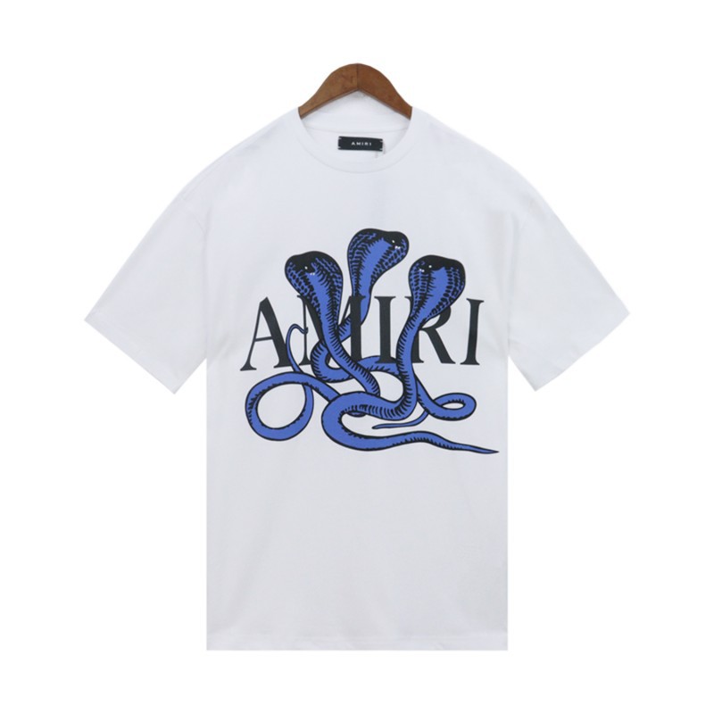 Amiri printed short sleeve hiphop T-shirt symbol Amiri vintage logo ...