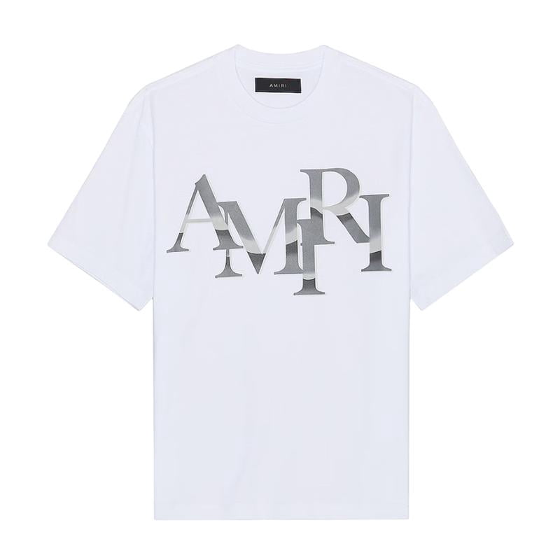 Amirii Staggered Chrome Crewneck T Casual Classic Unisex Comfort Tee T ...