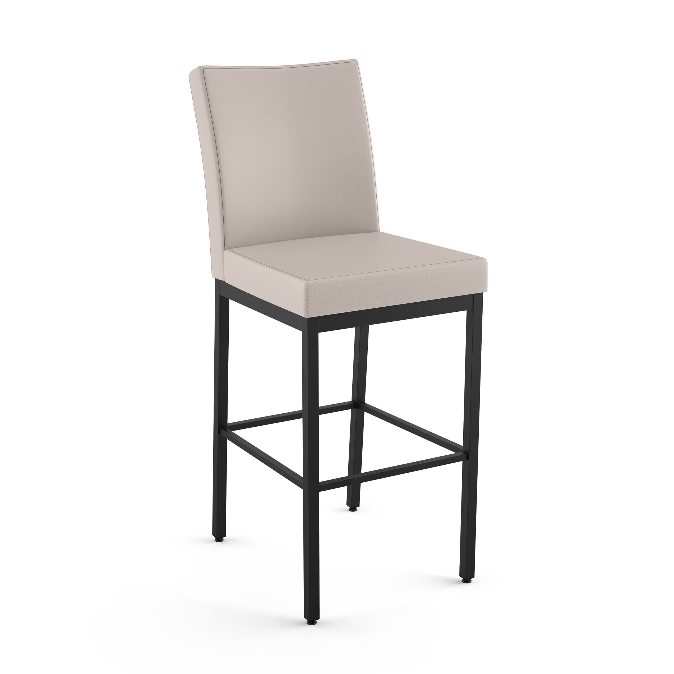 Amisco Perry Glam 26 In. Counter Stool - Cream Faux Leather / Black ...