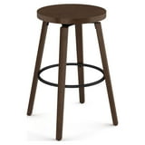 Amisco Ravi 30 In. Swivel Bar Stool - Brown Wood / Brown Wood - Walmart.com