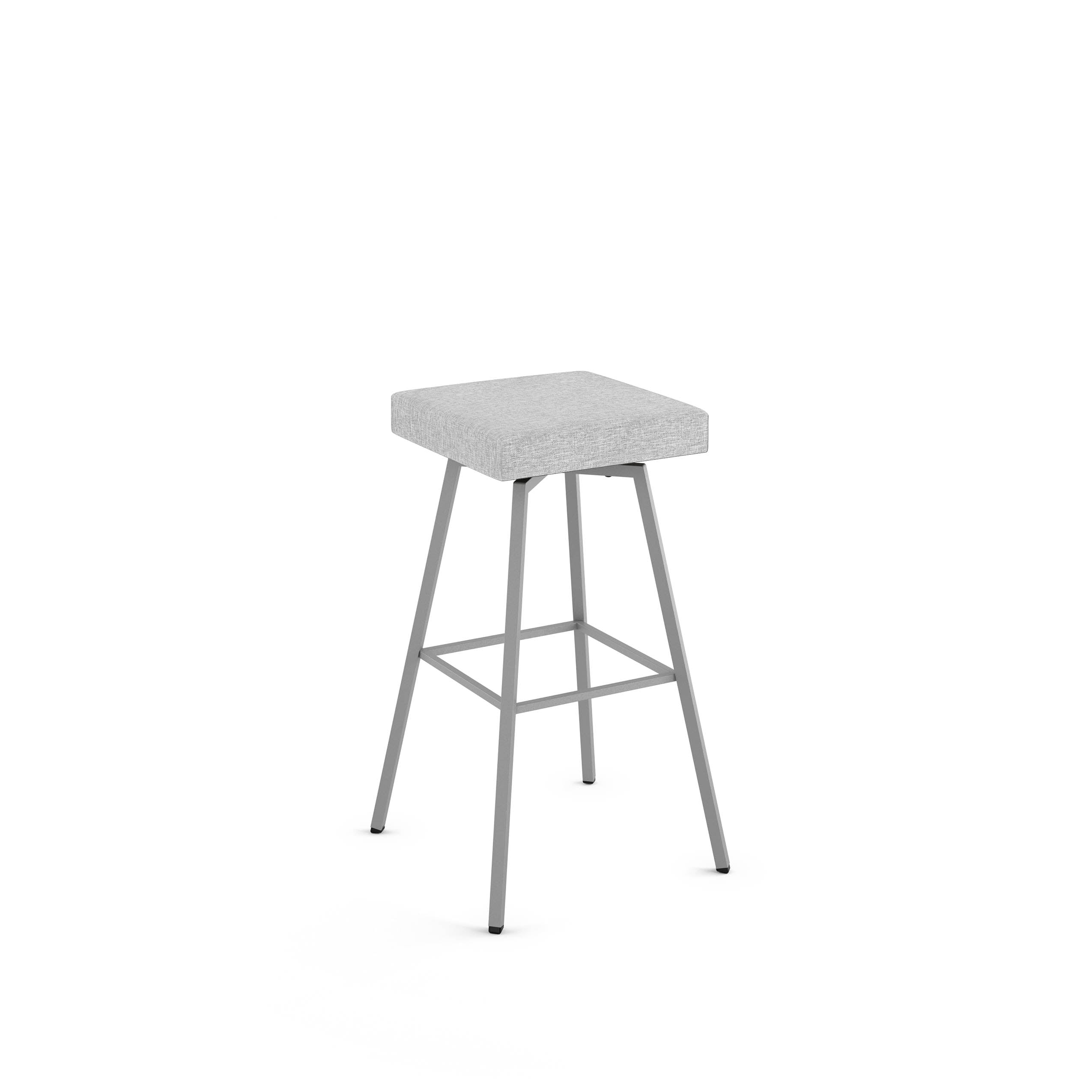 Amisco Robin 26 In. Swivel Counter Stool - Grey White Polyester / Shiny ...