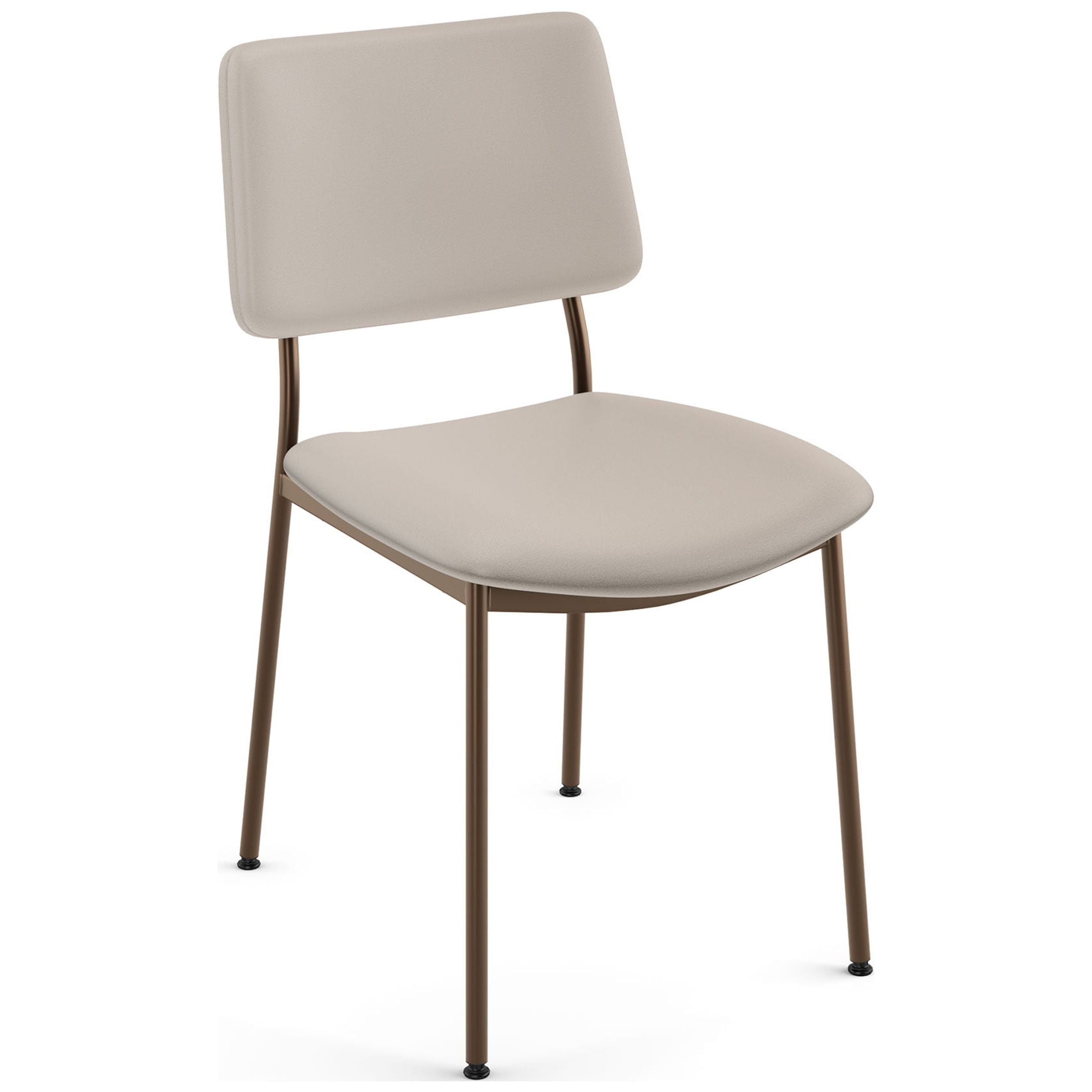 Amisco Sullivan Dining Chair - Cream Faux Leather / Bronze Metal ...