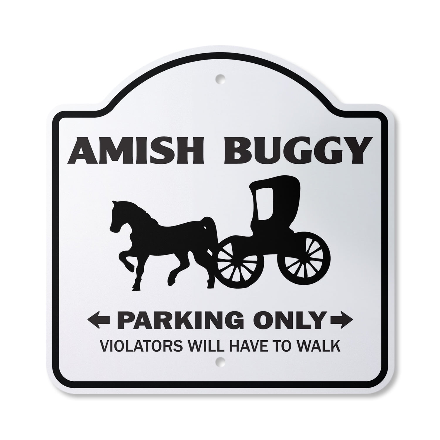 Amish Buggy Parking 12" X 12" Sign | Indoor/Outdoor Plastic ...