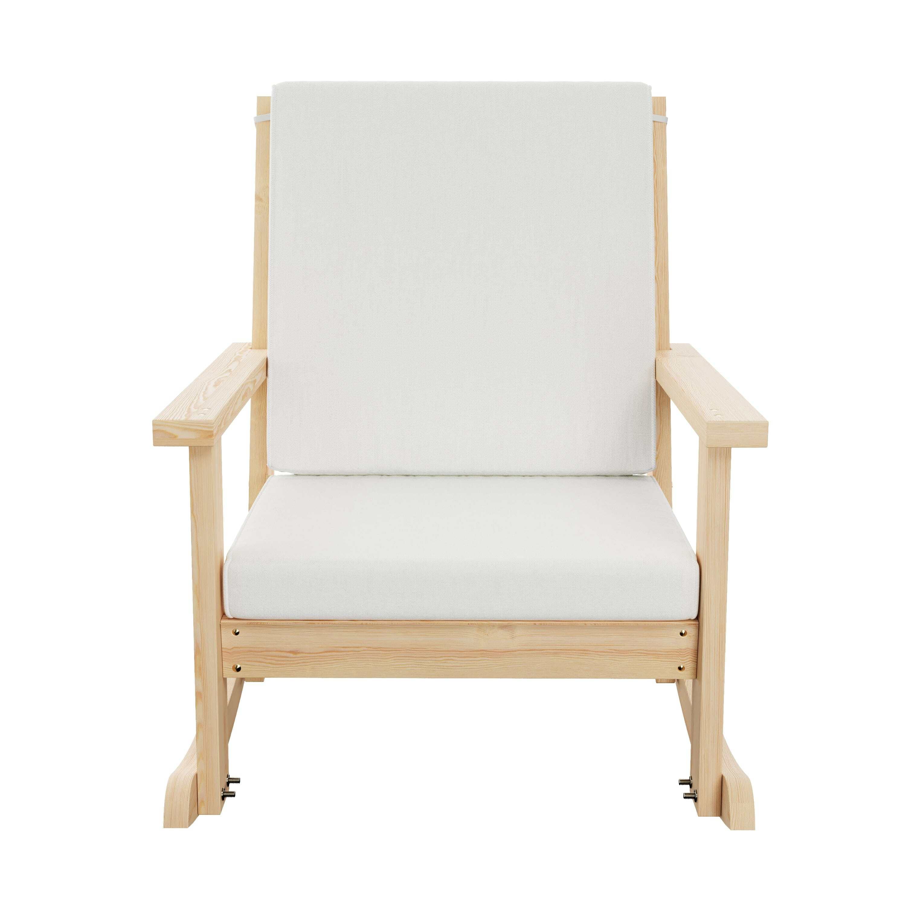 Amish Casual Deep Seated Rocking Chair, Unfinished - Walmart.com