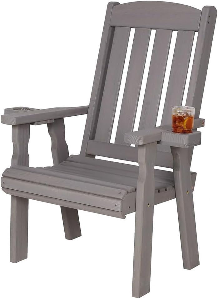 Amish Casual Heavy Duty 600 Lb High Back Mission Treated Patio Chair ...