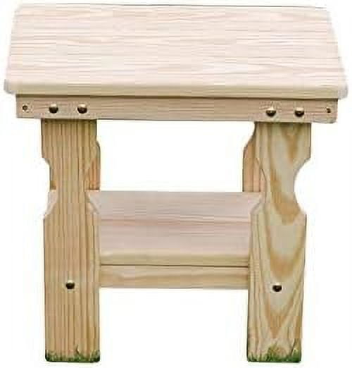 Amish Casual Heavy Duty Outdoor Unfinished End Table - Quality Crafted ...