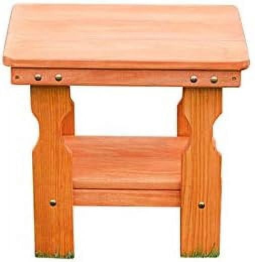 Amish Casual Heavy Duty Outdoor Wood End Table in Cedar Stain - Quality ...