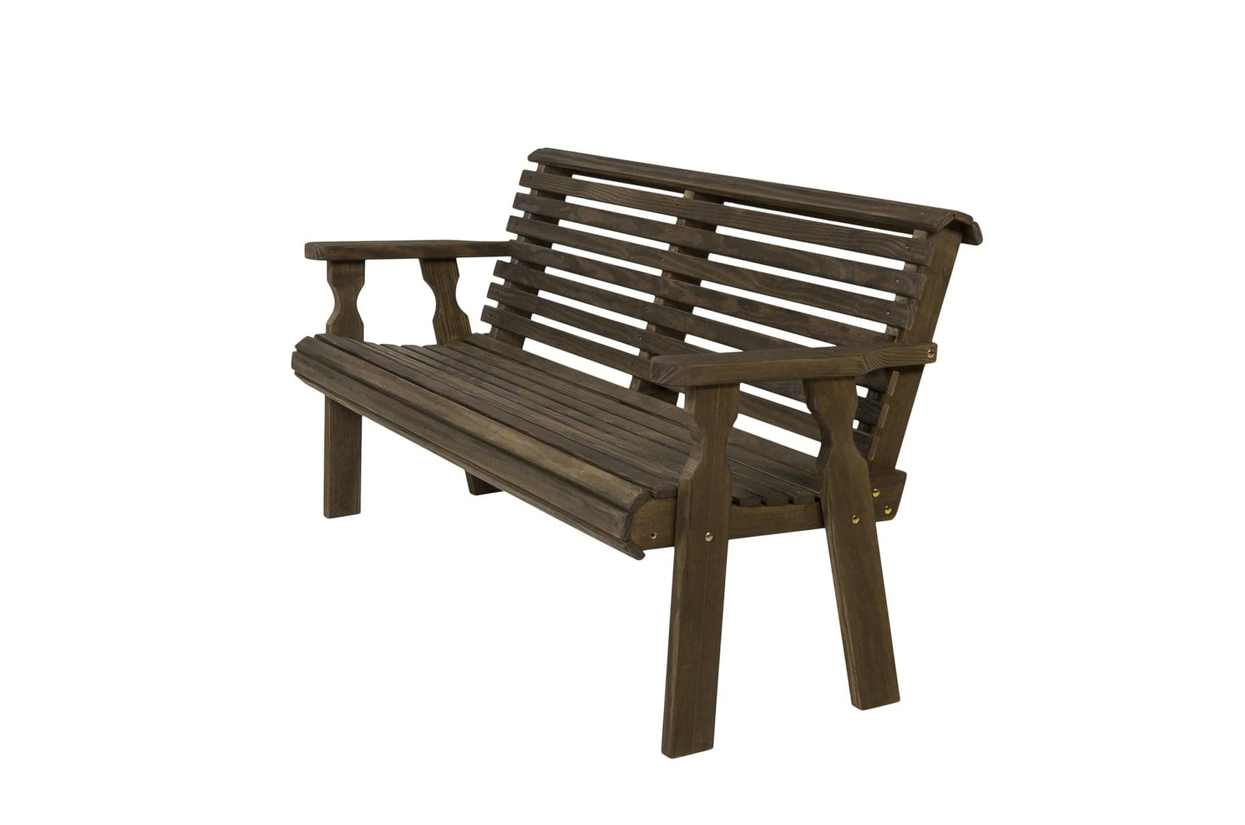 Amish Casual Heavy Duty Roll Back Outdoor Bench (5-foot, Dark Walnut ...