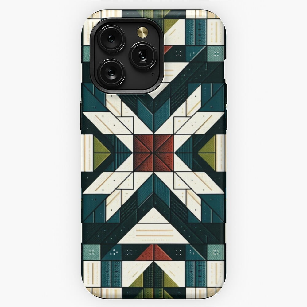 Amish Classic Patchwork Star Vintage Quilt Art iPhone Case 17 through ...