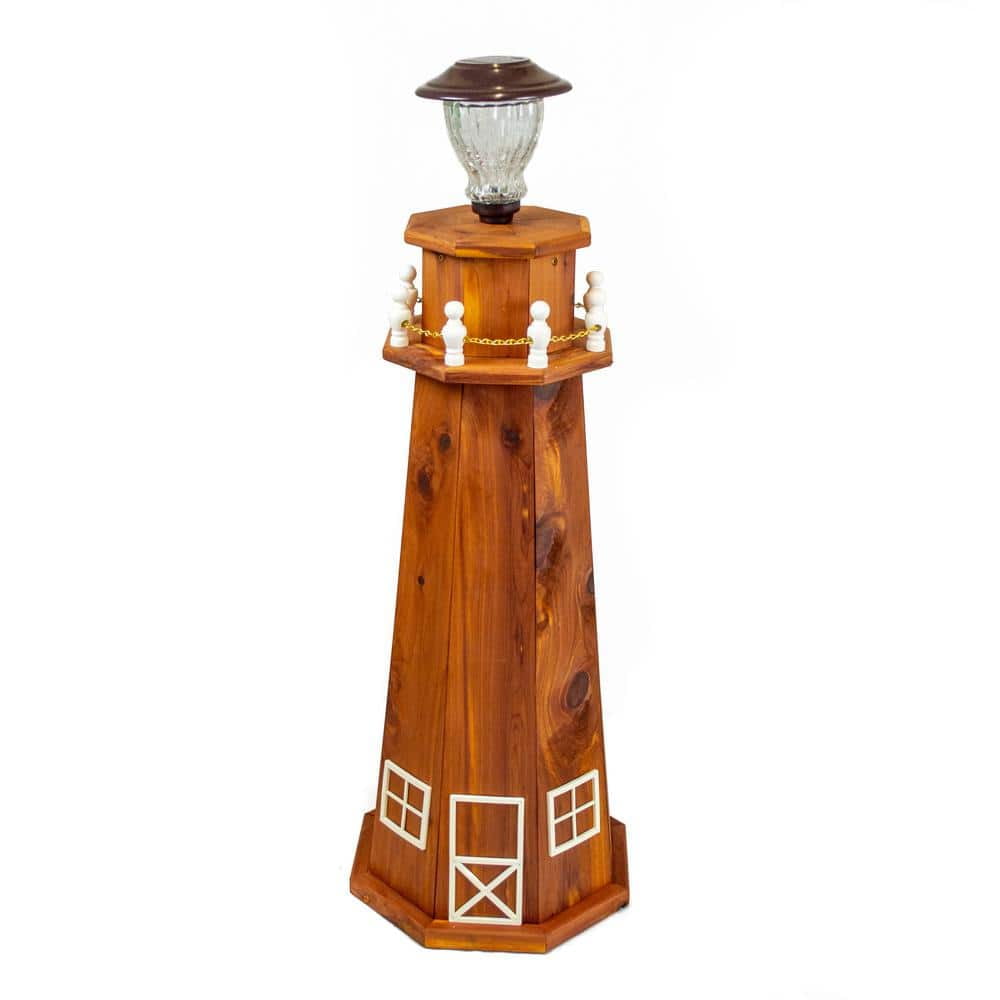 Amish Collection Small Eastern Cedar Traditional Lighthouse - Walmart.com