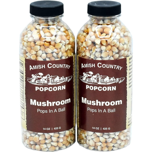 Amish Country Non-GMO, Gluten Free Mushroom Popcorn Kernels | 2 - 14 oz Bottles | Perfect for ...