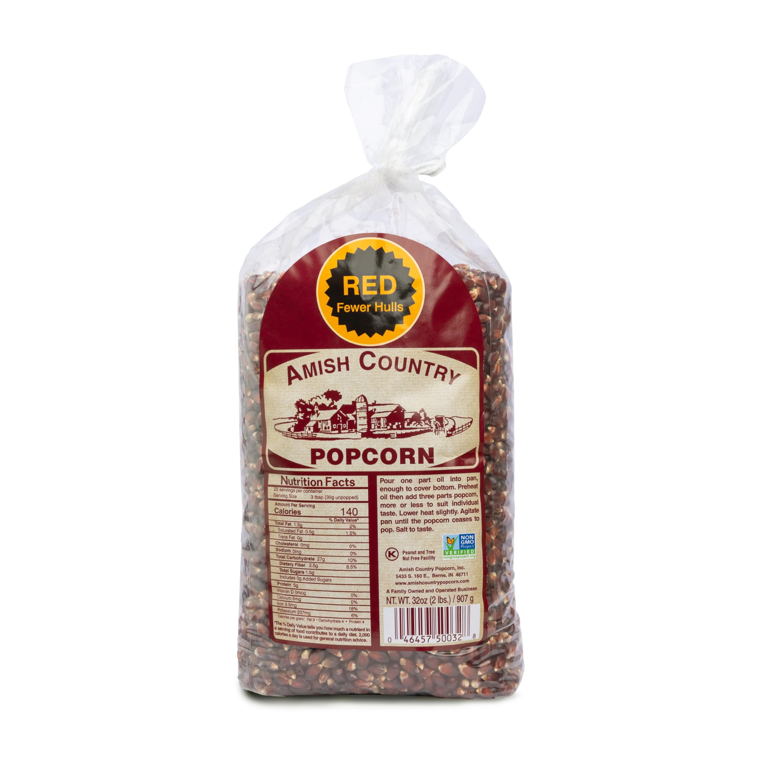 Amish Country Popcorn | 2 MDA05 lbs Bag | Red Popcorn Kernels | Old ...