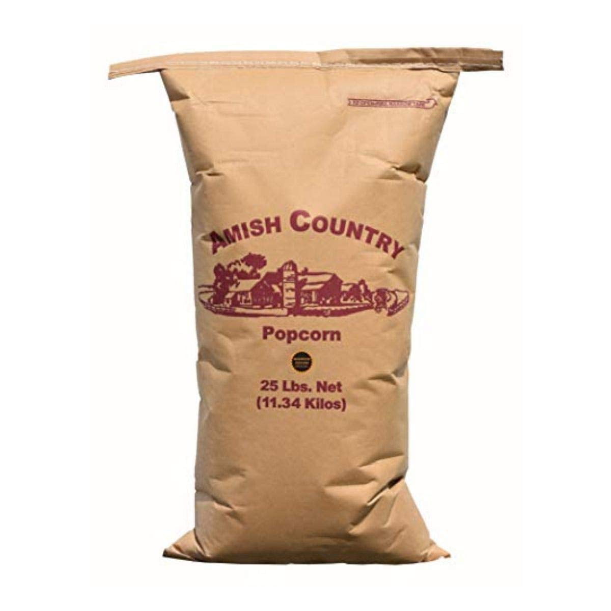 Amish Country Popcorn, Baby White Popcorn Kernels, 25 lb Bag, Unpopped ...