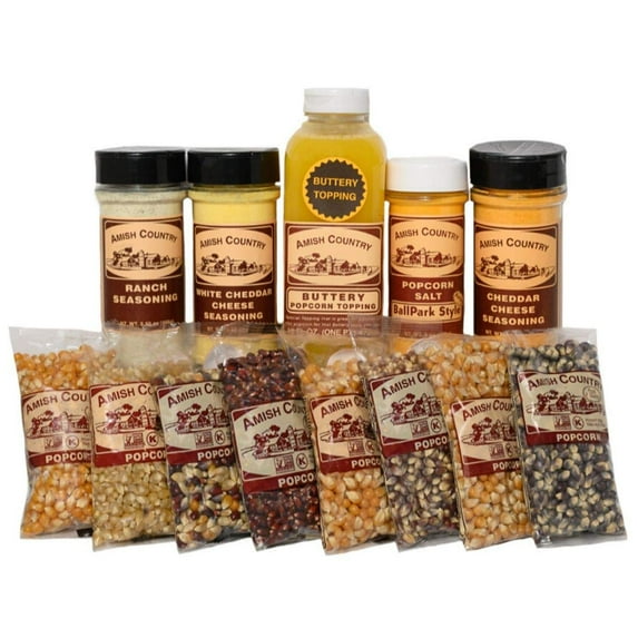 Amish Country Popcorn | BCF26 8-4 oz Bags | Air Pop Variety Sampler ...