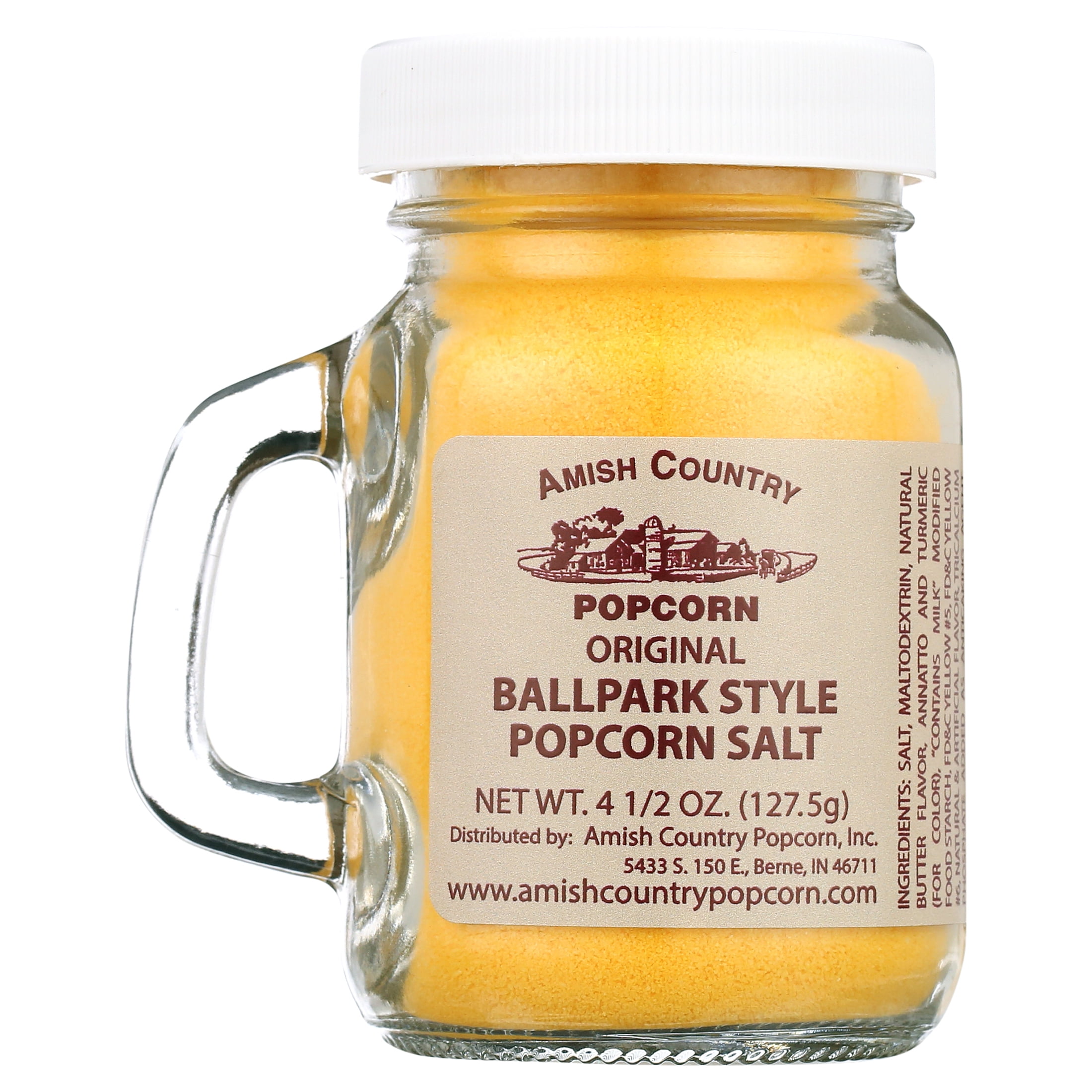 Amish Country Popcorn | Ballpark ButterSalt Popcorn Salt - 4.5 oz Jar ...