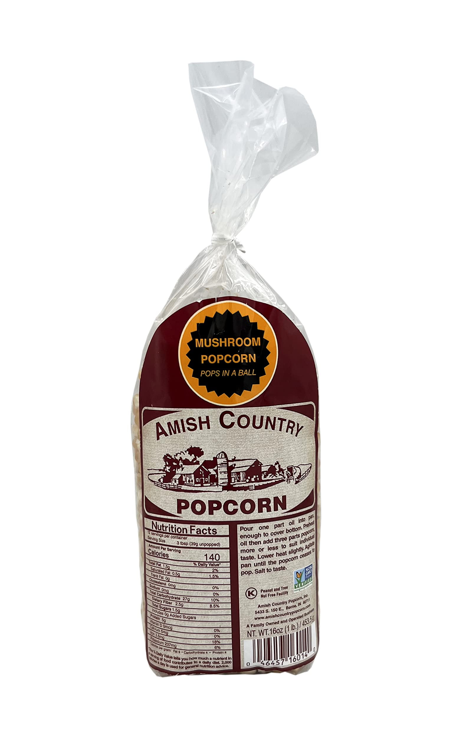Amish Country Popcorn | ESF27 1 Lb Mushroom Kernels | Old Fashioned, Non-GMO and Gluten Free ...