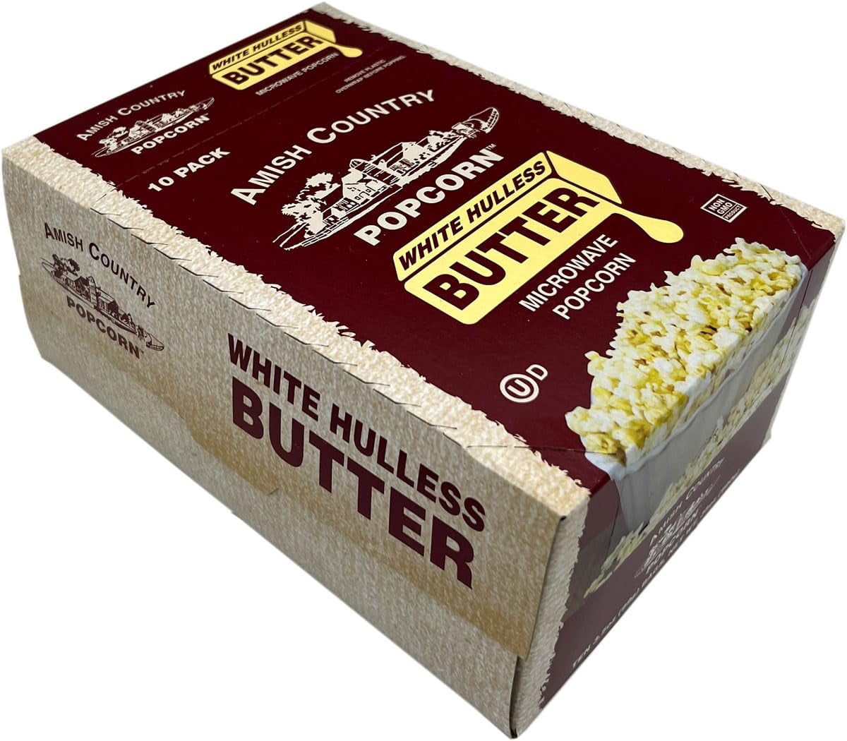 Amish Country Popcorn | ESF27 Old Fashioned Microwave Popcorn | Medium White 10 Pack Butter ...