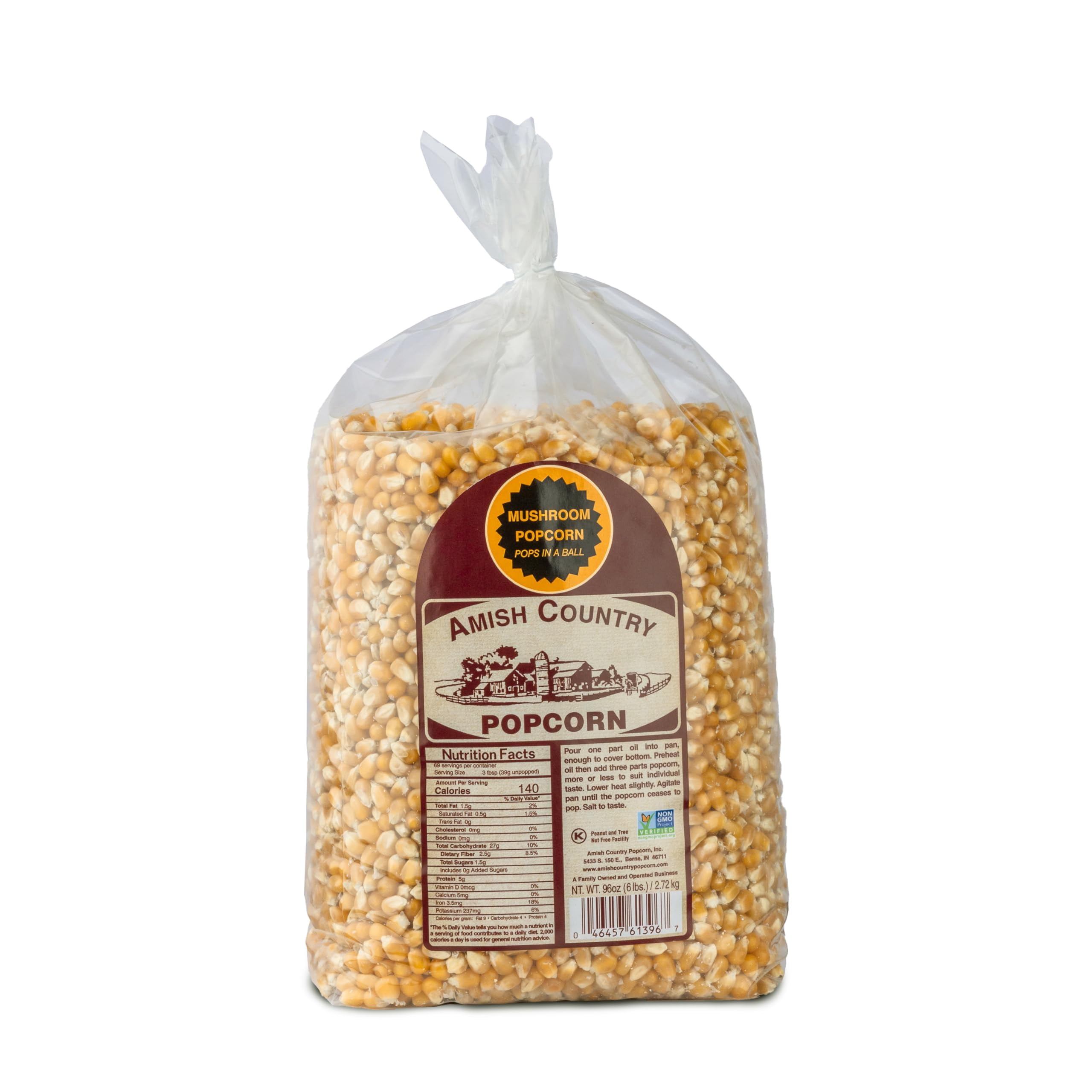 Amish Country Popcorn | MFF30 6 lb Bag | Mushroom Popcorn Kernels | Old ...
