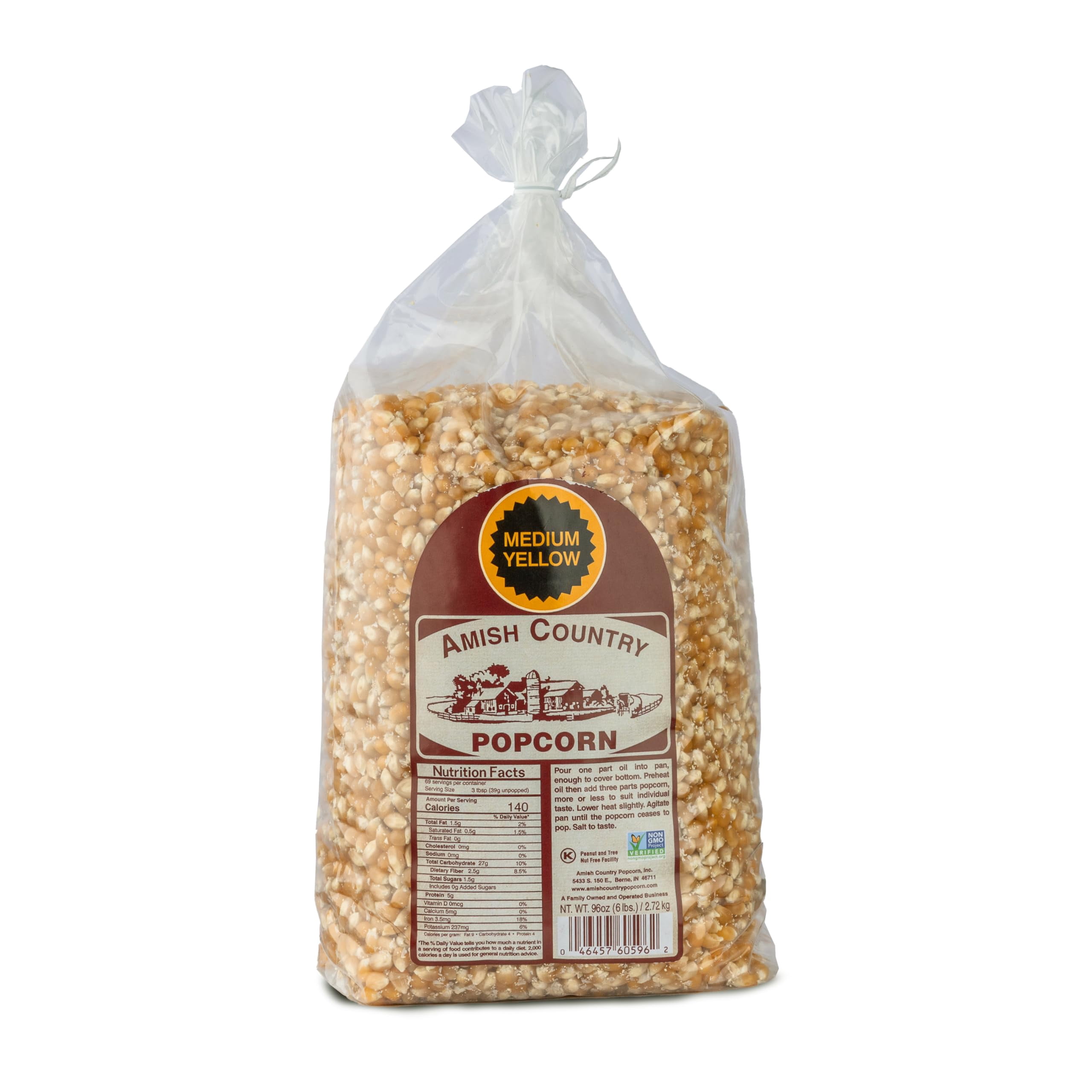 Amish Country Popcorn | MZF22 6 lb Bag | Medium Yellow Popcorn Kernels ...