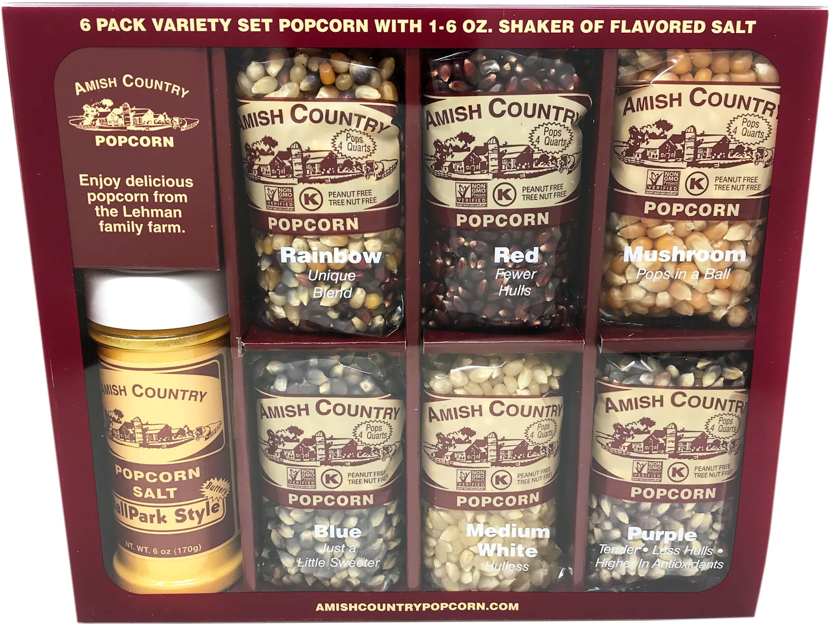 Amish Country Popcorn | Popcorn Kernel Variety Set with ButterSalt | 6 ...