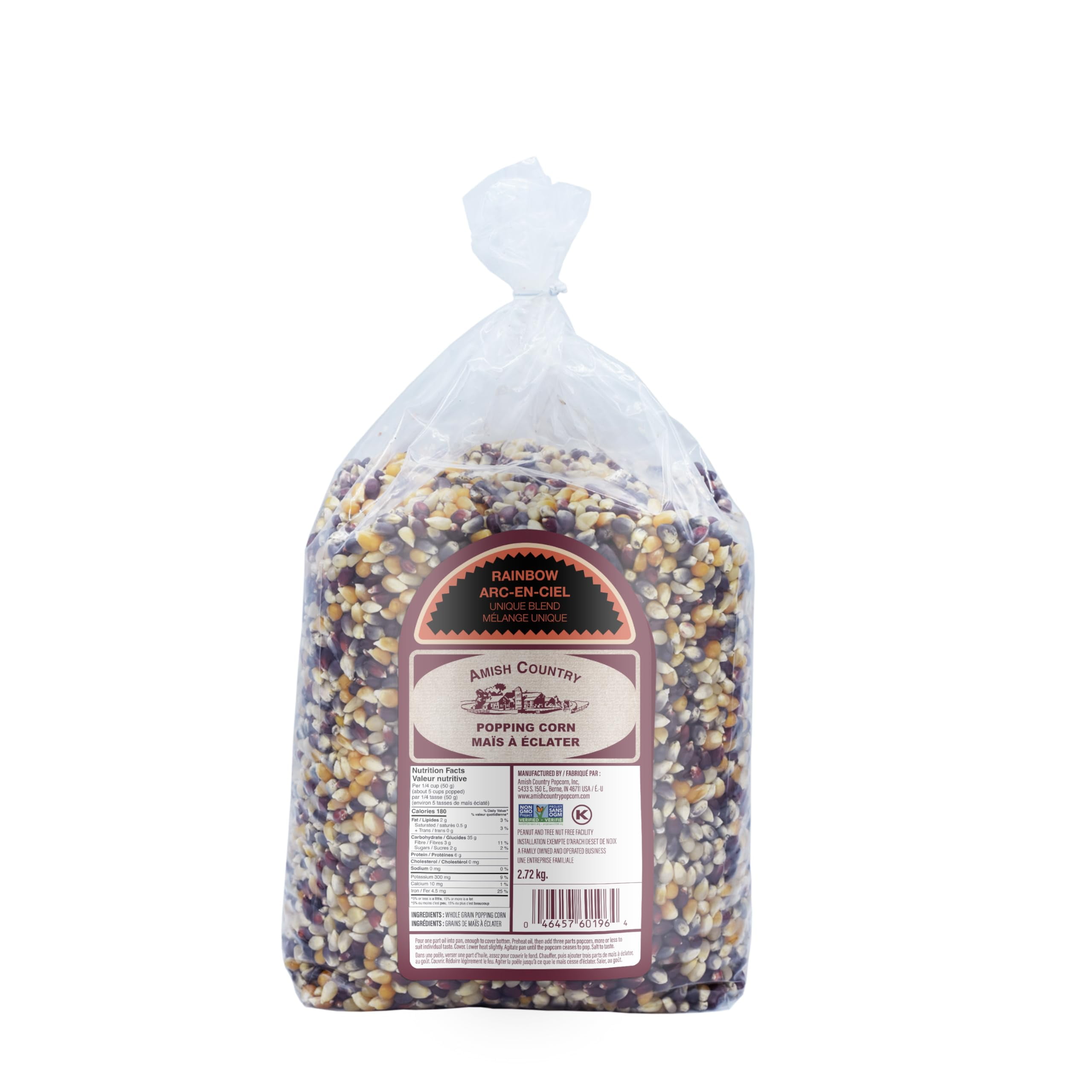 Amish Country Popcorn Rainbow MFF30 Popcorn Kernels, 6LB Bag - Non-GMO ...