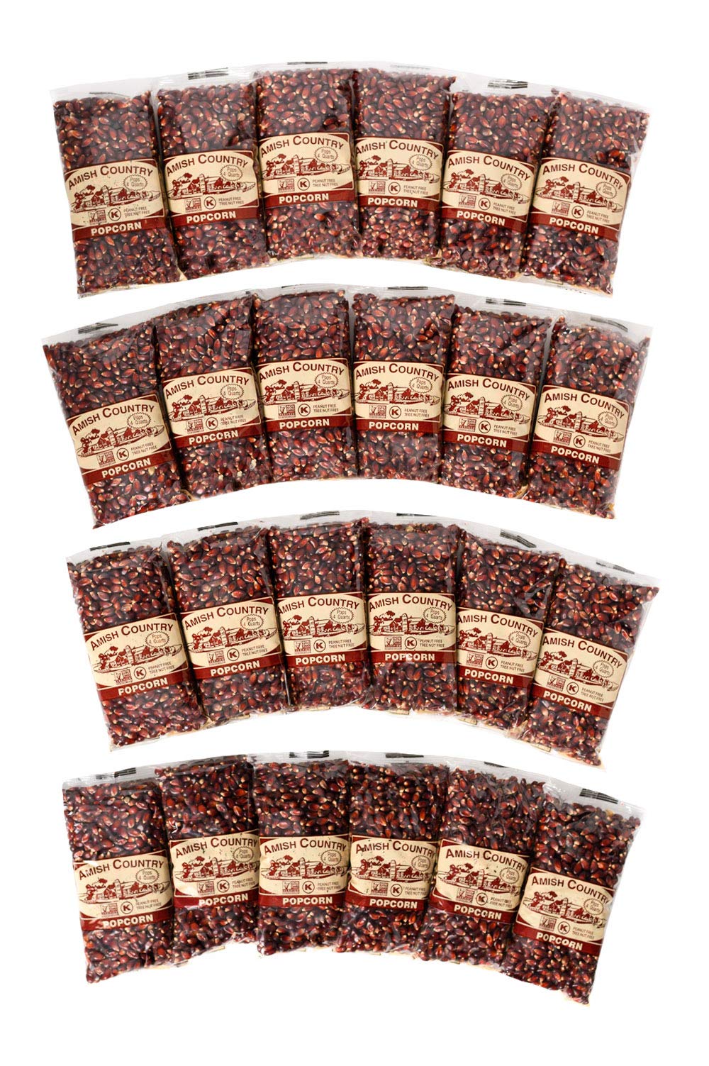 Amish Country Popcorn | XEF1 24-4 Oz Bags - Red Popcorn Kernels | Old ...