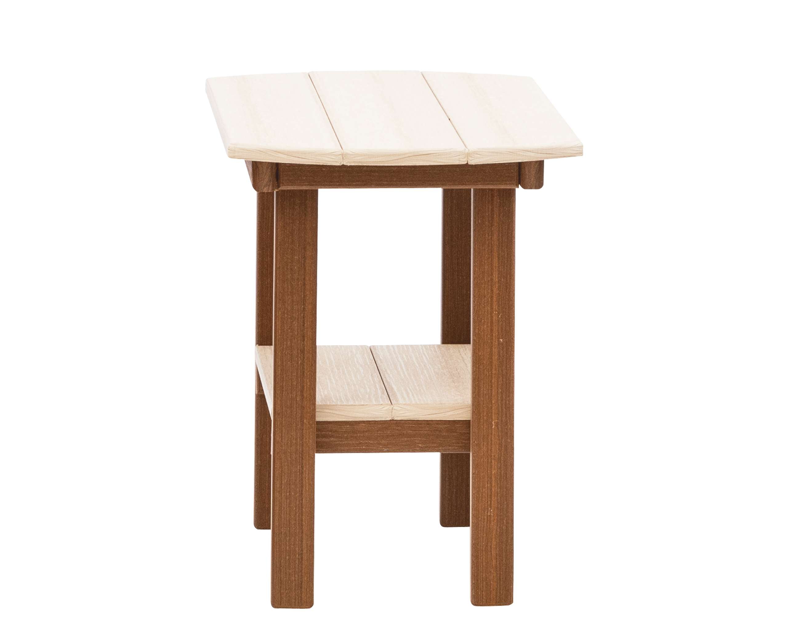 Amish Crafted Poly Oval End Table, Birchwood on Antique Mahogany ...