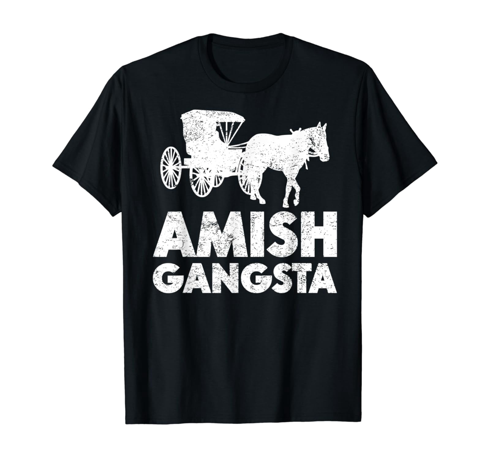 Amish Gangsta Horse And Buggy T-Shirt All Size S-5Xl - Walmart.com