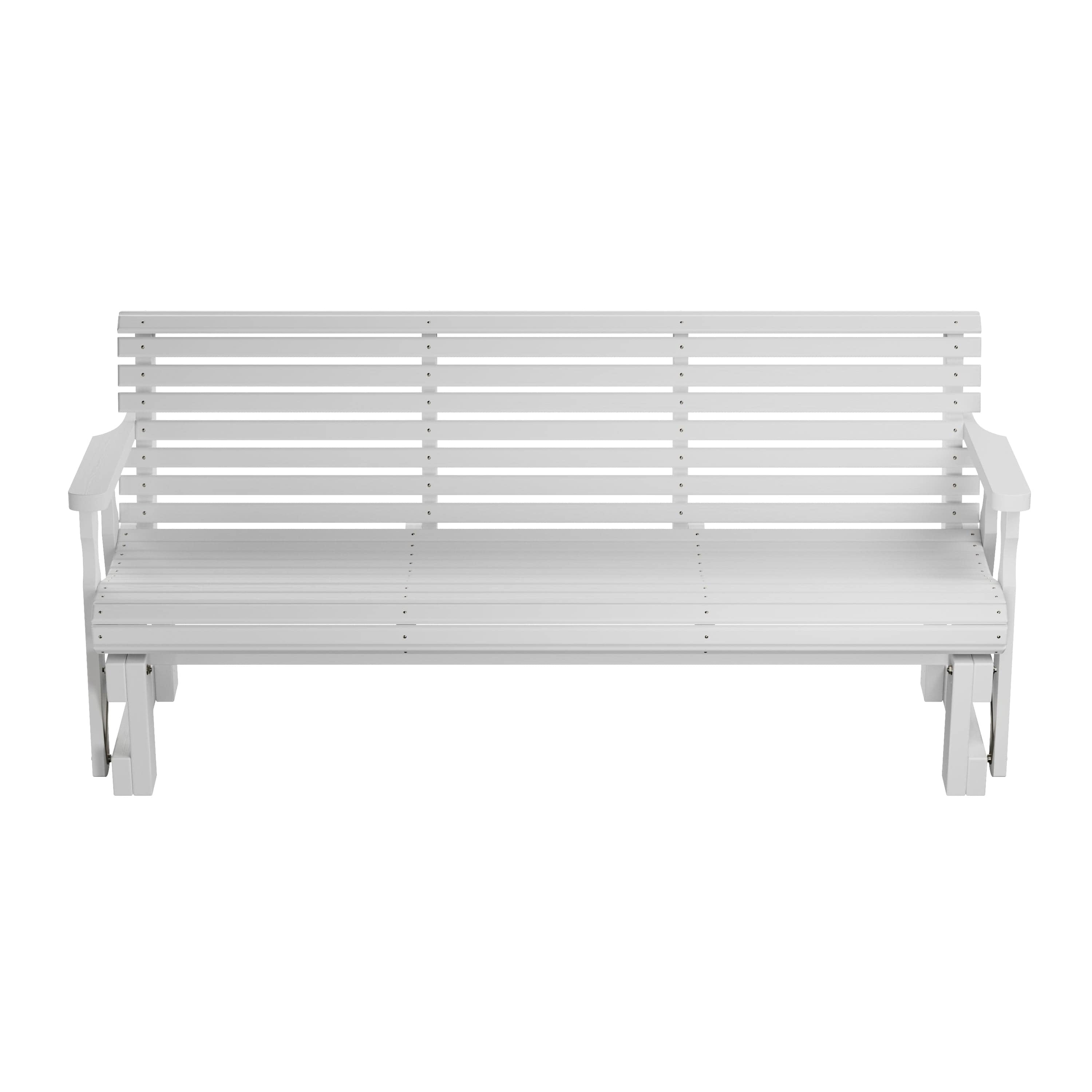 Amish Heavy Duty 800 Lb Roll Back Pressure Treated Porch Glider (6 Foot ...