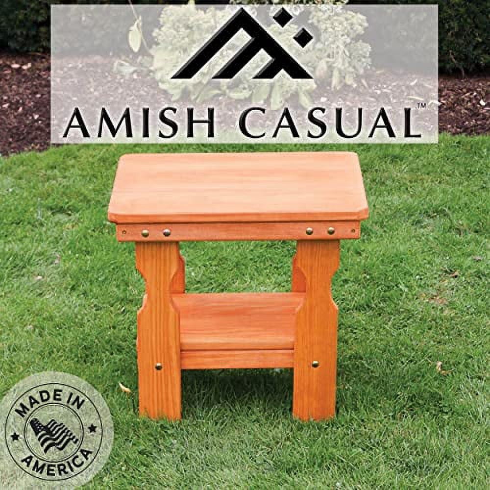 Amish Heavy Duty Pressure Treated End Table (Cedar Stain) - Walmart.com