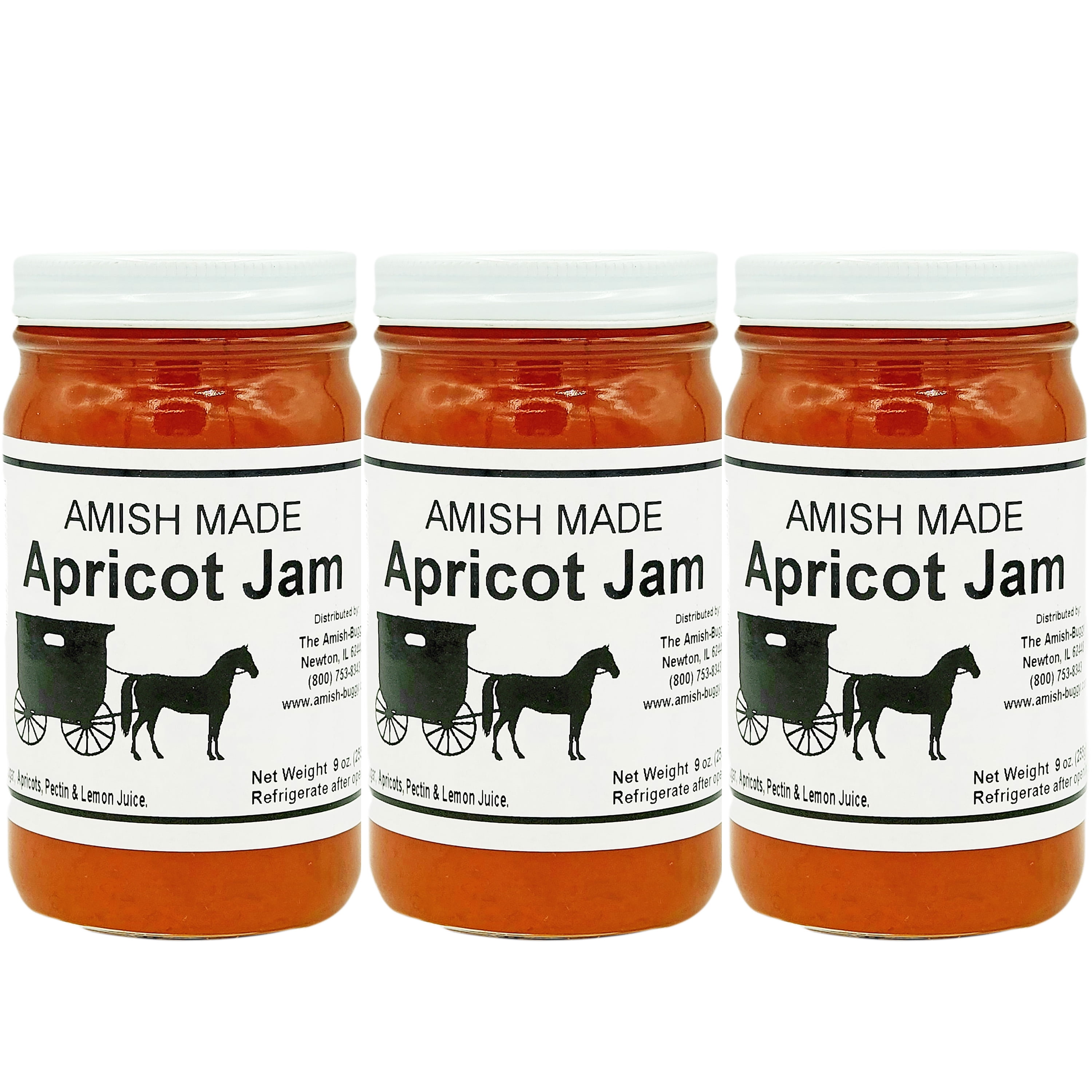 Amish Jam Apricot - 8 Oz Set of Three Jars - Walmart.com