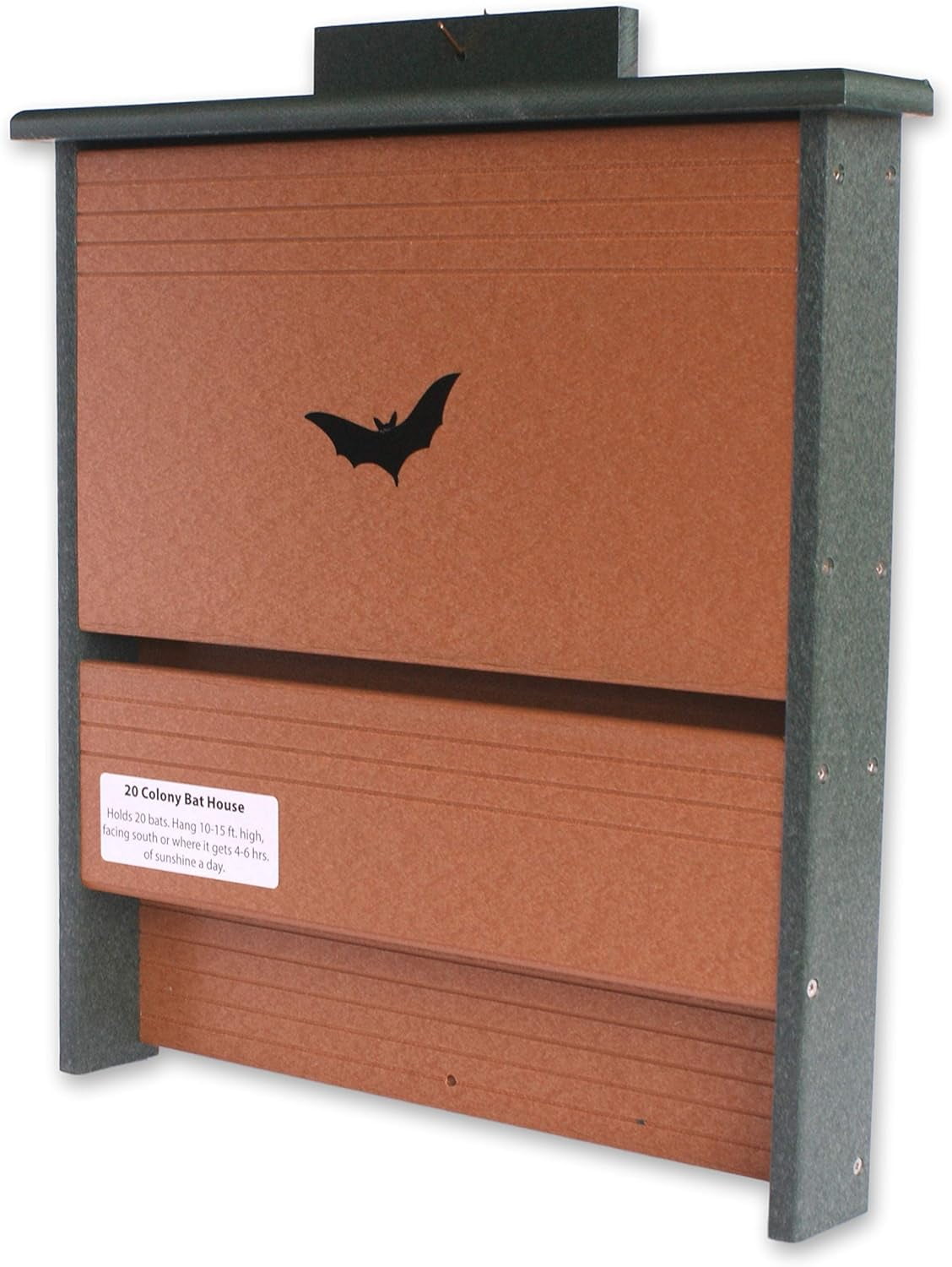 Amish-Made 20-Colony Bat House Shelter Box, Eco-Friendly Poly Lumber ...
