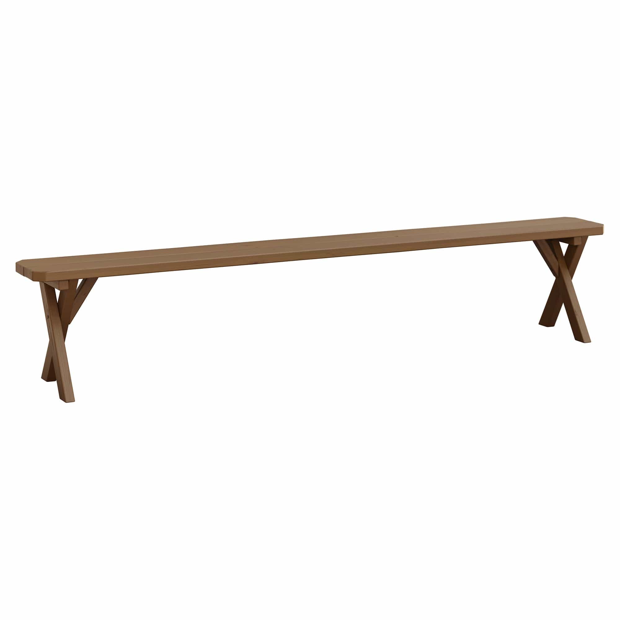 Amish Made 8 Foot Spruce Crossleg Outdoor Dining Bench in Mushroom ...