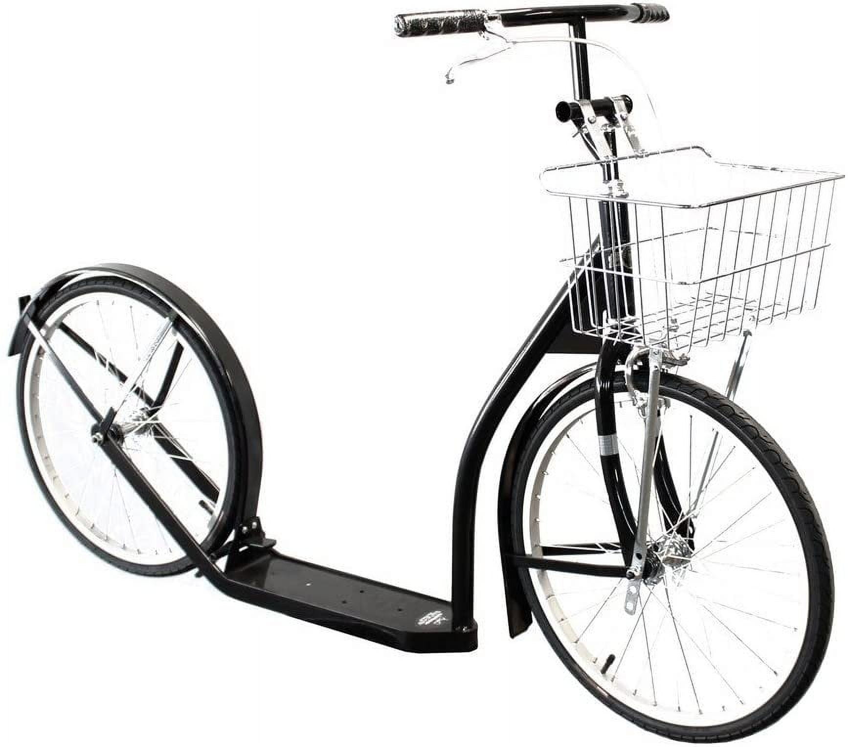Amish-Made Deluxe Kick Scooter Bike - 20" Wheel Youth/Adult Size Black ...