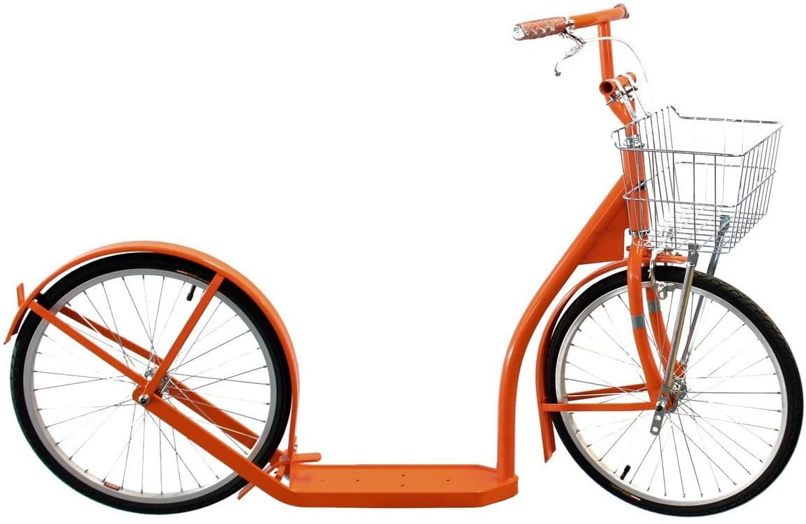 Amish-Made Deluxe Kick Scooter Bike - 20" Wheel Youth/Adult Size Orange - Walmart.com