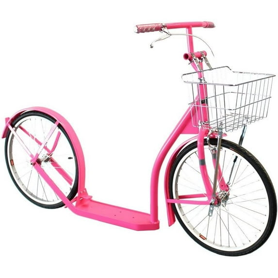 Amish-Made Deluxe Kick Scooter Bike - 20" Wheel Youth/Adult Size Pink - Walmart.com