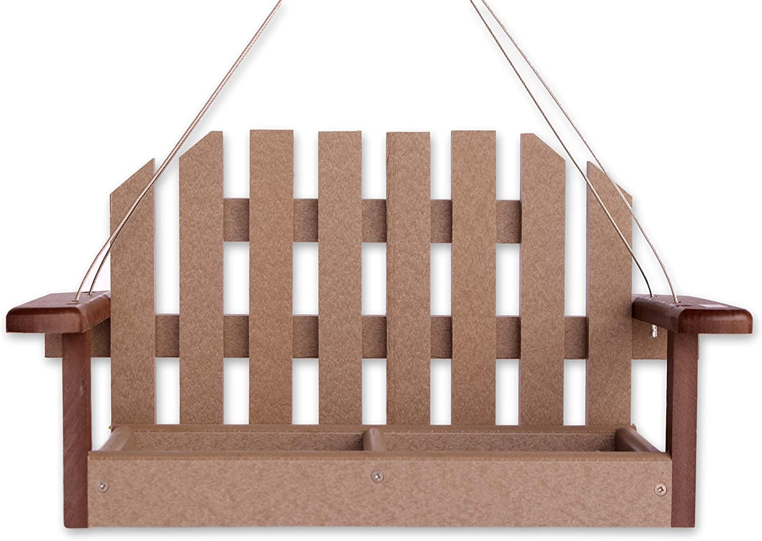 Amish-Made Porch Swing Bird Feeder, Eco-Friendly Poly Lumber Hanging ...