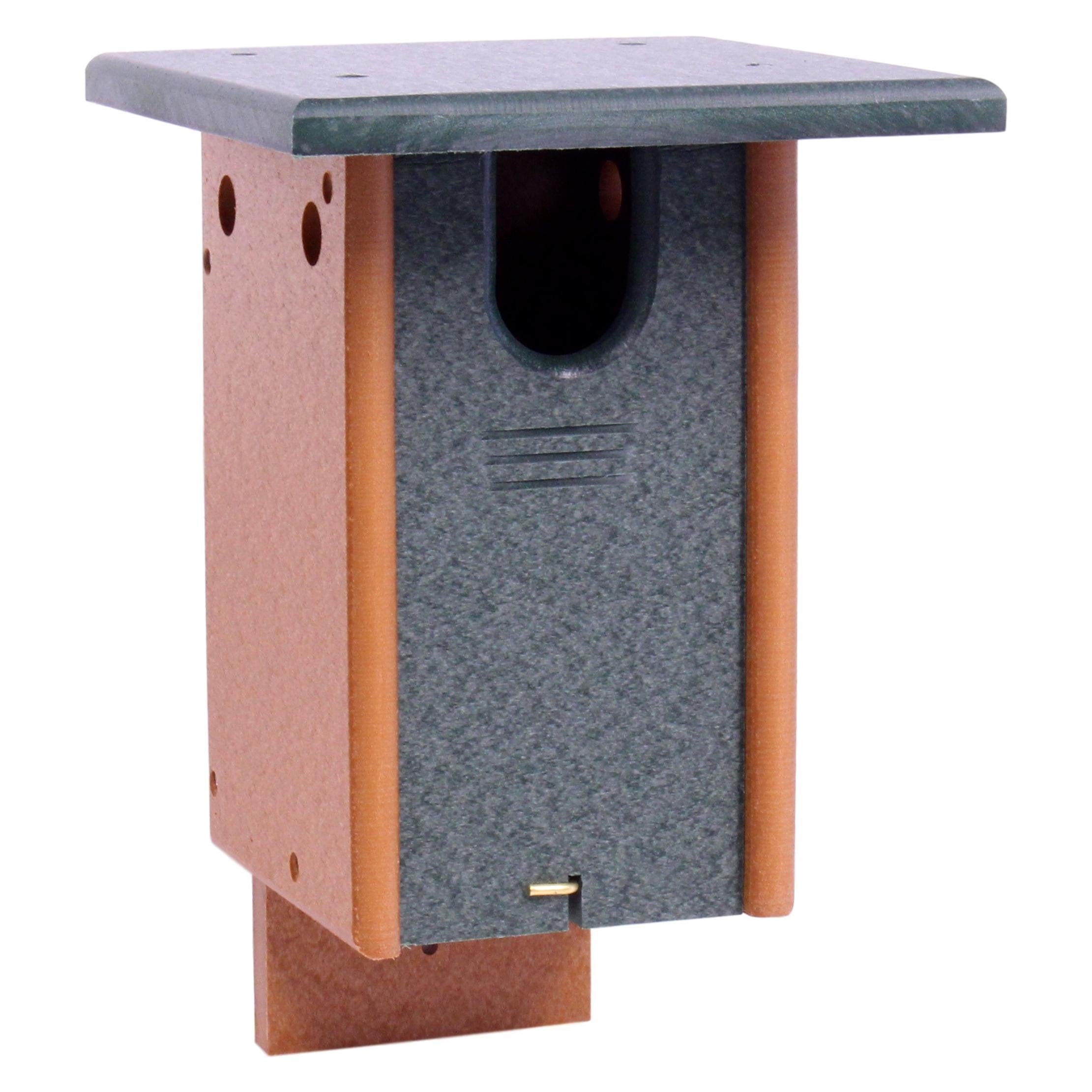 Amish-Made Post-Mount Bluebird House, Eco-Friendly Poly Lumber Tudor ...