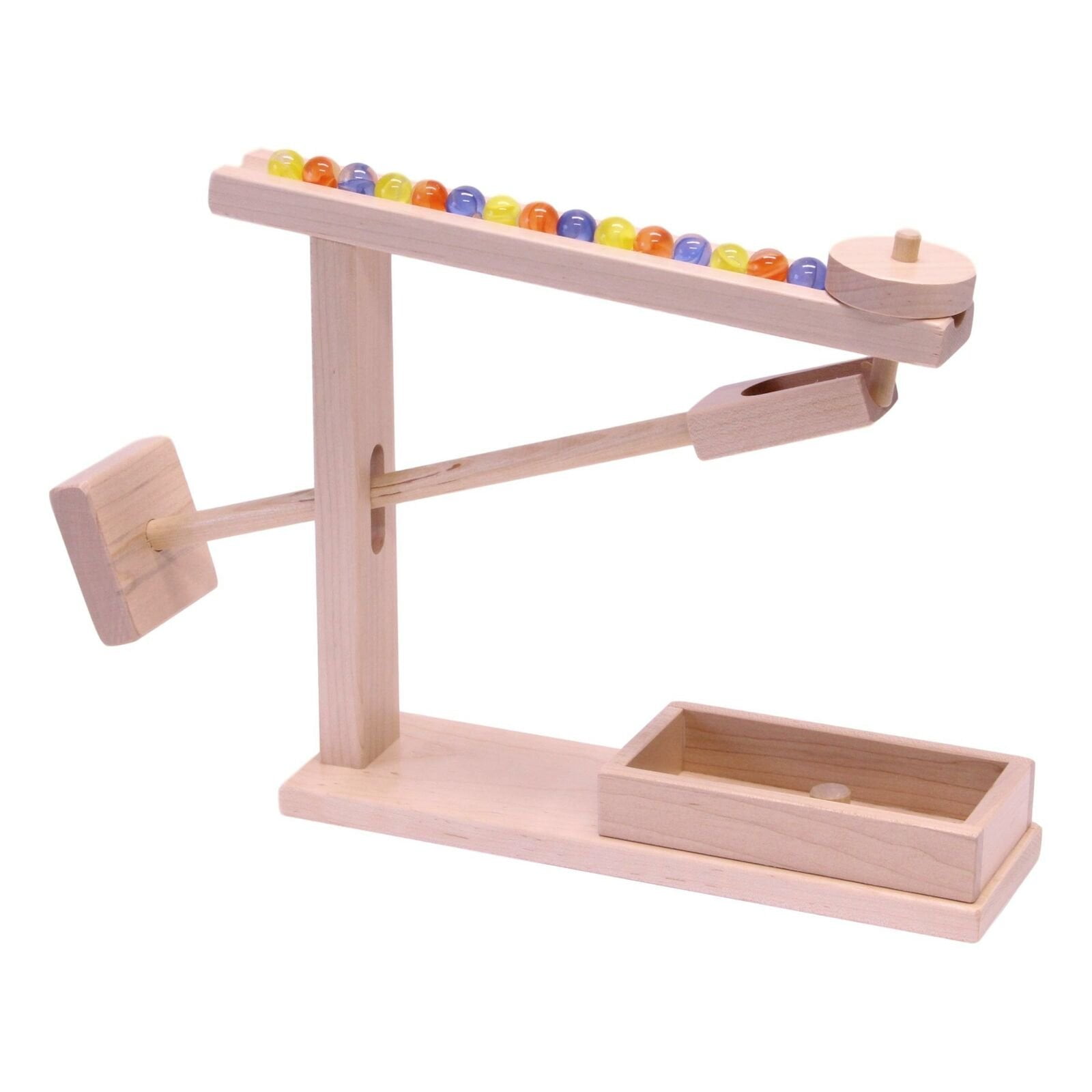 Amish Made Wooden Marble Roller Machine Toy - Walmart.com