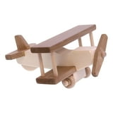 Amish-Made Wooden Toy Airplane, Kid-Safe Finish Natural and Harvest ...