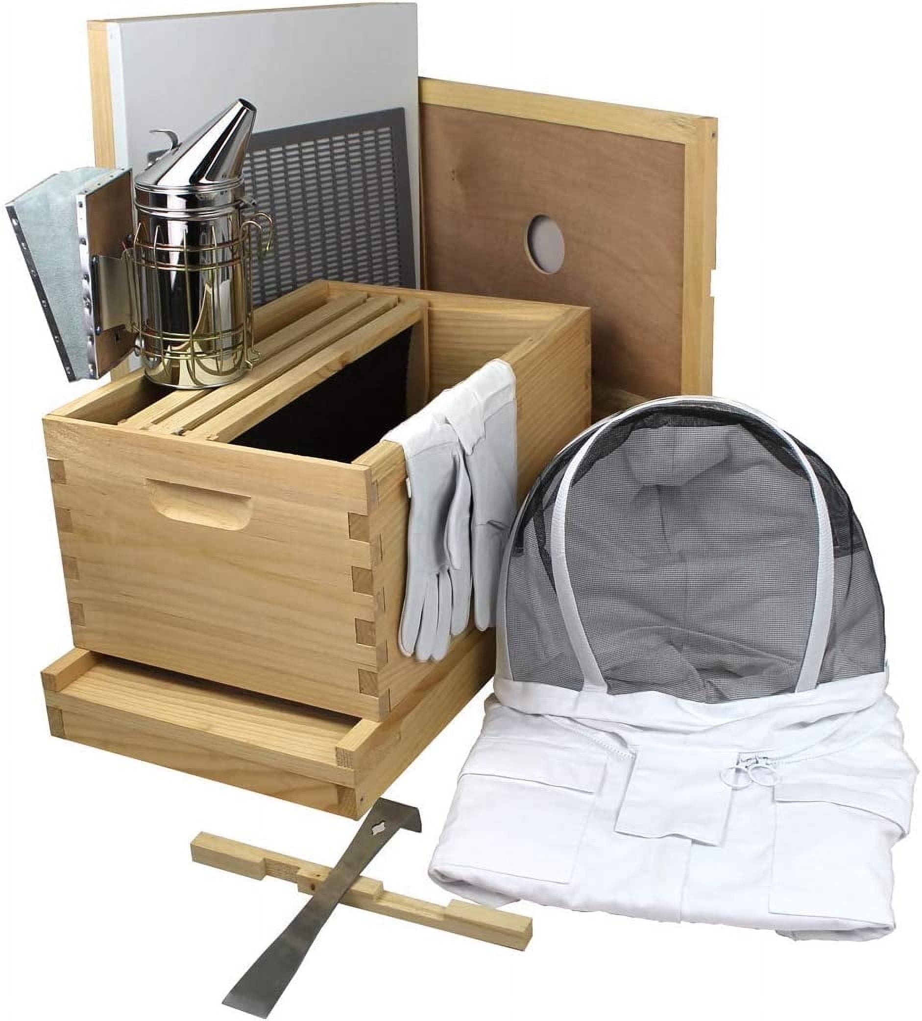 Amish Made in USA Complete Langstroth Beehive - The Starter Kit (Full Hive with 1 Deep ...