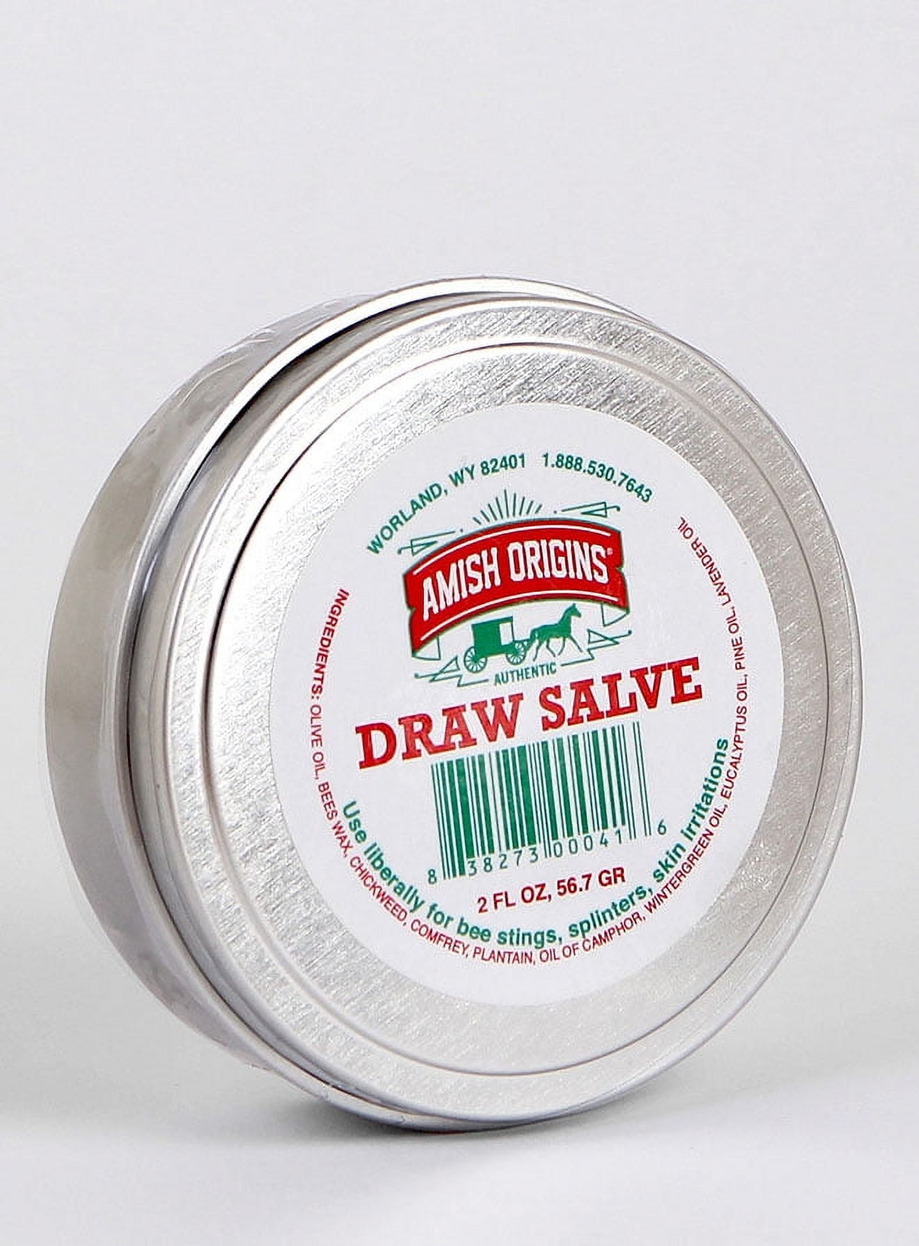 Amish Origins Draw Salve 4oz, Splinter Drawing Salve, Toxins and ...