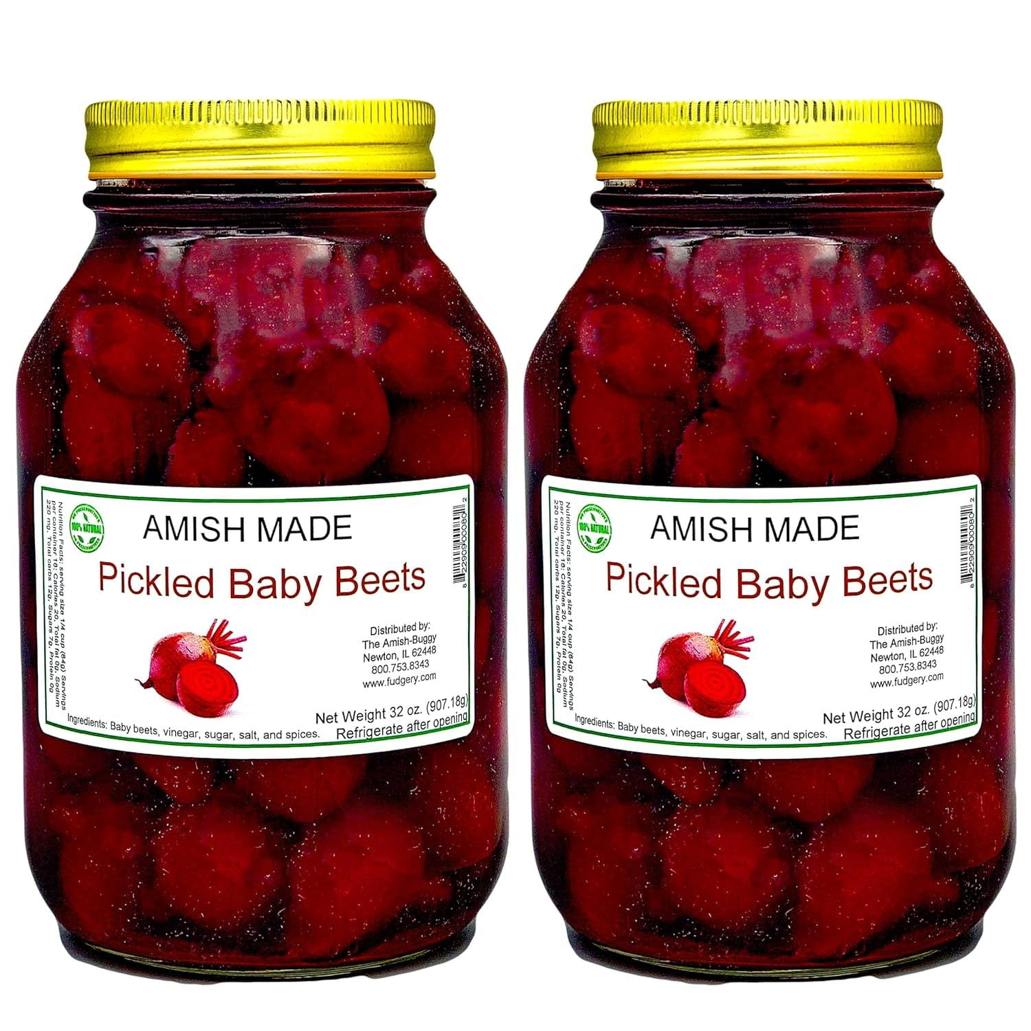 Amish Pickled Baby Beets - TWO - 32 Oz Jar - Walmart.com
