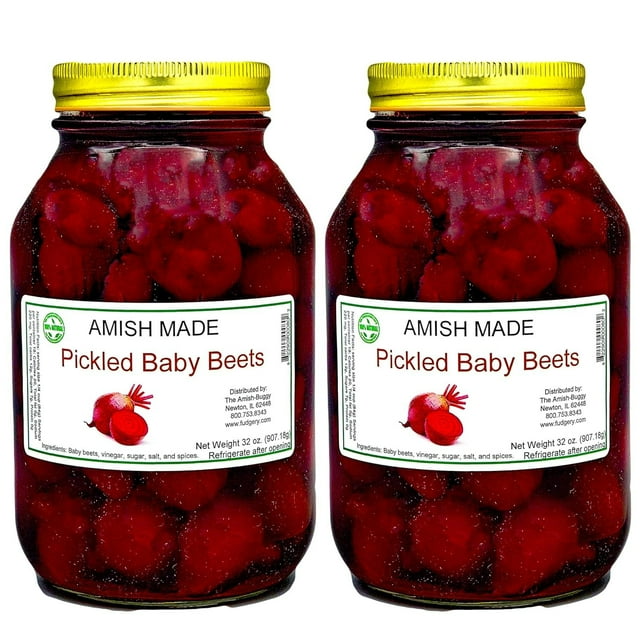 Amish Pickled Baby Beets - TWO - 32 Oz Jar - Walmart.com