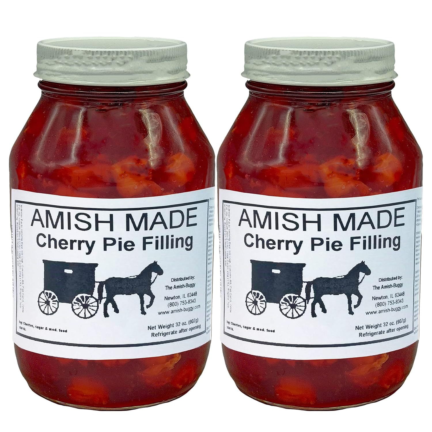 Amish Pie Filling and Topping Cherry - TWO 32 Oz Jars - Walmart.com