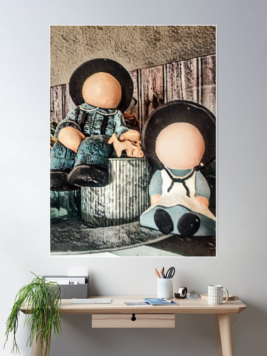 Amish Style Country Dolls Poster Wall Art, Modern Wall Decor For Living ...
