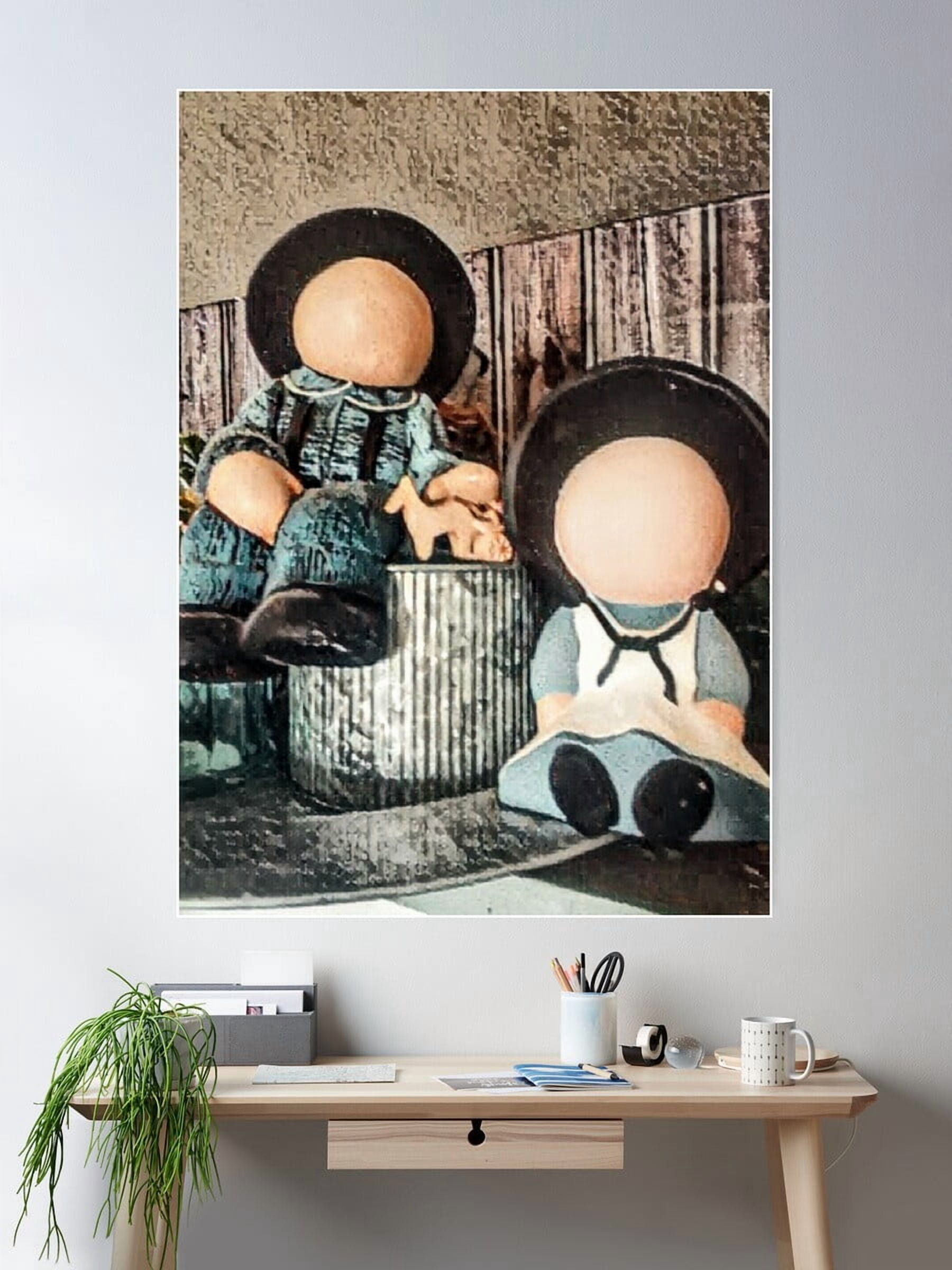 Amish Style Country Dolls Poster Wall Art Modern Wall Decor For Living ...